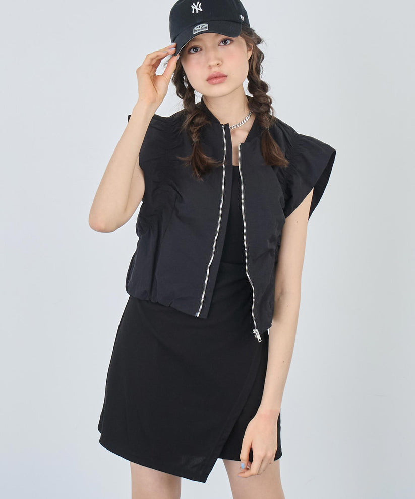 ショート丈 ギャザー ベスト ブルソン 154-5704 – ANAP オンラインショップ