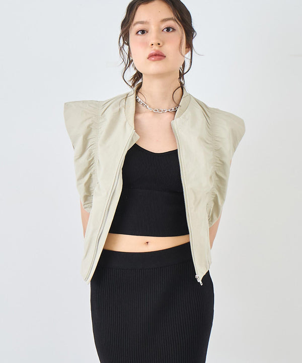 ショート丈 ギャザー ベスト ブルソン 154-5704 – ANAP オンラインショップ