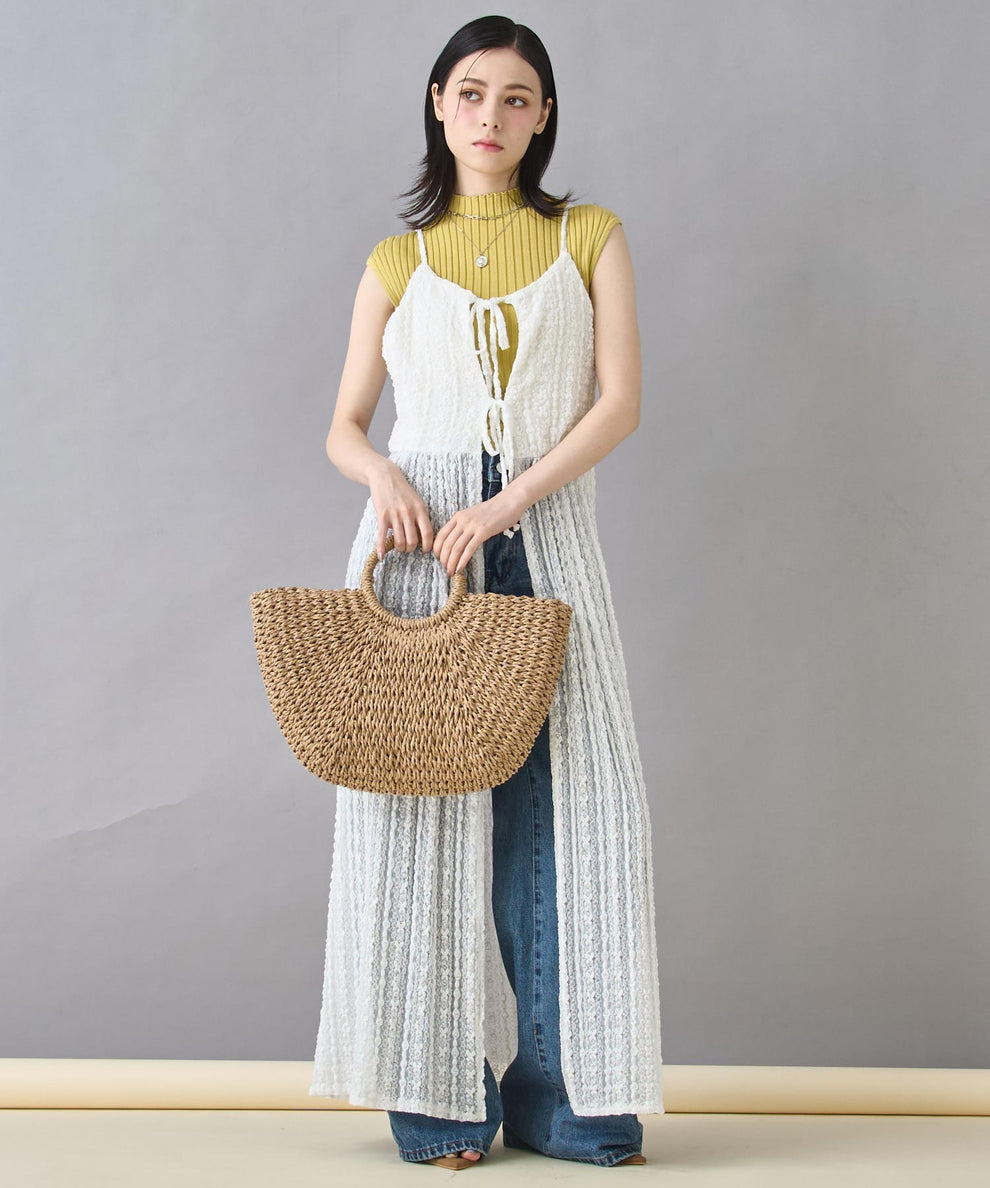 レース リボン ロング キャミソール ジレ 154-5843 – ANAP オンラインショップ