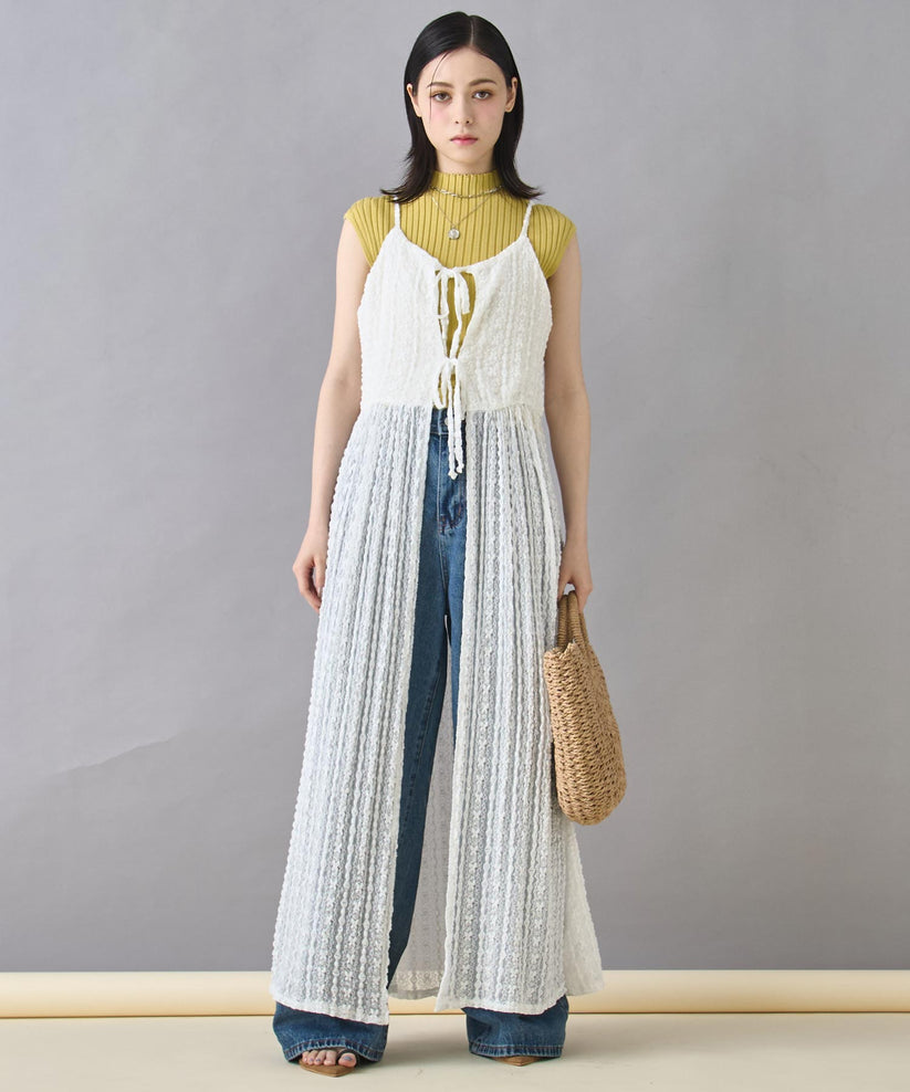 レース リボン ロング キャミソール ジレ 154-5843 – ANAP オンラインショップ