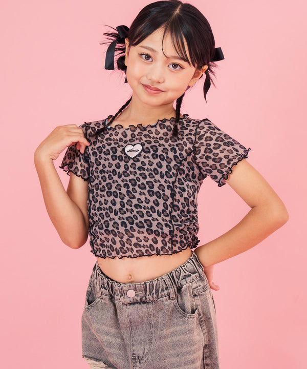 レオパード 柄 シアートップス × キャミソール SET【ジュニアお揃い】 428-3418 – ANAP オンラインショップ