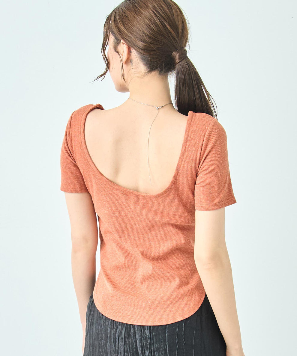 カップ付き バックオープン 半袖 Tシャツ トップス 793-9255 – ANAP オンラインショップ