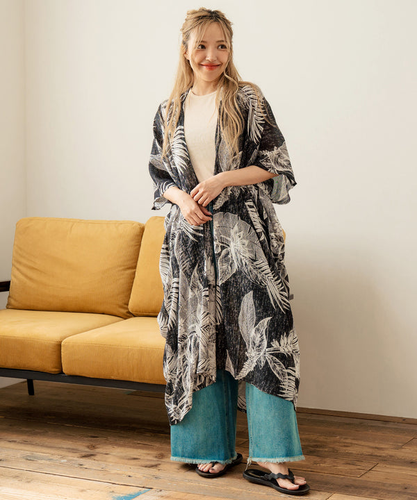 ハワイアン プリント UVカット レーヨン ロング カーディガン 854-5994 – ANAP オンラインショップ