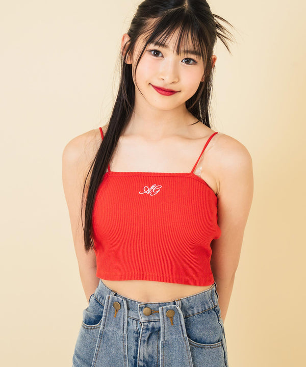 刺繍 キャミソール パッド入り【キッズお揃い】 913-7676 – ANAP オンラインショップ