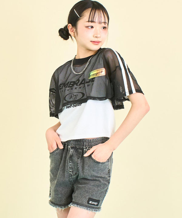 ショート メッシュ トップス × タンクトップ SET 918-7663 – ANAP オンラインショップ