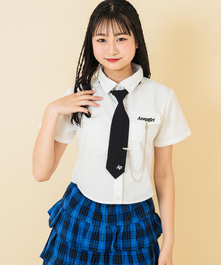 チェーンネクタイ付き 半袖シャツ 【キッズお揃い】 918-7668 – ANAP オンラインショップ