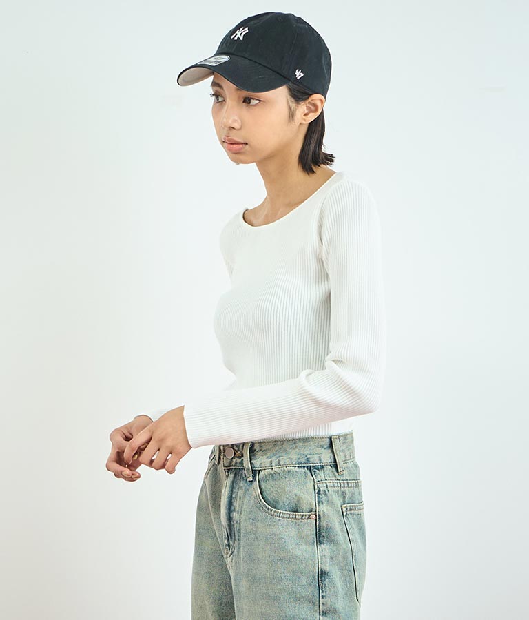 サムホール バック オープン リブ ニット トップス 153-5304 – ANAP オンラインショップ