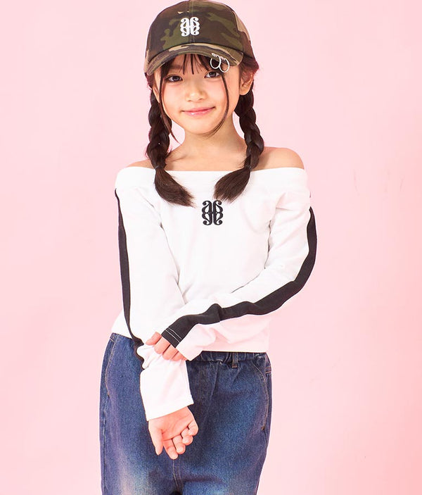 袖 ライン 切替 ミニ裏毛 オフショルダー トップス 423-3350 – ANAP オンラインショップ