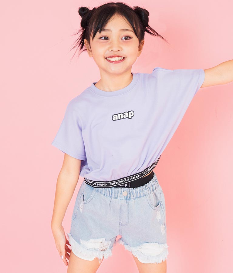 肩アキ ウエスト ロゴゴム トップス 423-3373 – ANAP オンラインショップ