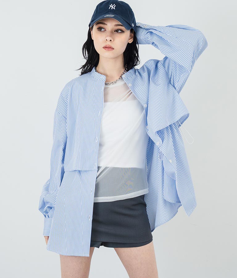 先染め ストライプ フライ ヨーク シャツ ブラウス 793-9233 – ANAP オンラインショップ