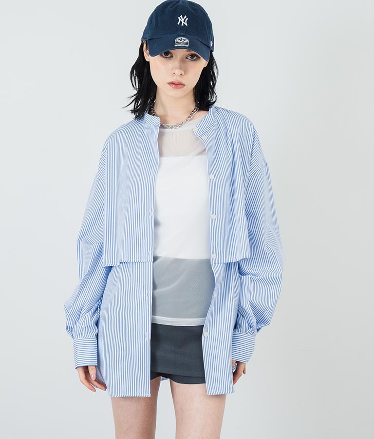 先染め ストライプ フライ ヨーク シャツ ブラウス 793-9233 – ANAP オンラインショップ